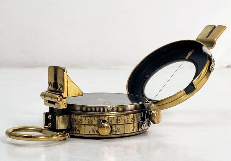 British Military Marching Compass of Brass by Glauser of London, circa ...