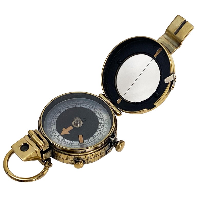 British Military Marching Compass of Brass by Glauser of London, circa ...