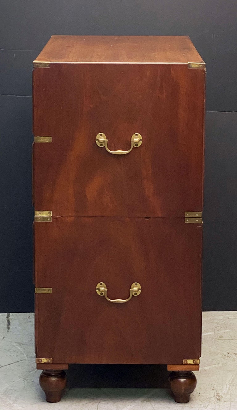 British Military Officer's Brass-Bound Campaign Chest of Mahogany at ...