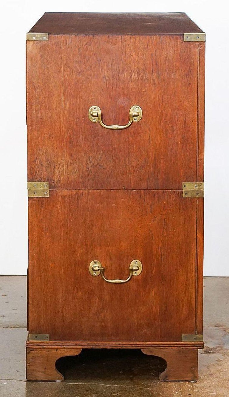 British Officer's Campaign Chest Secretary of Brass-Bound Teak at 1stDibs
