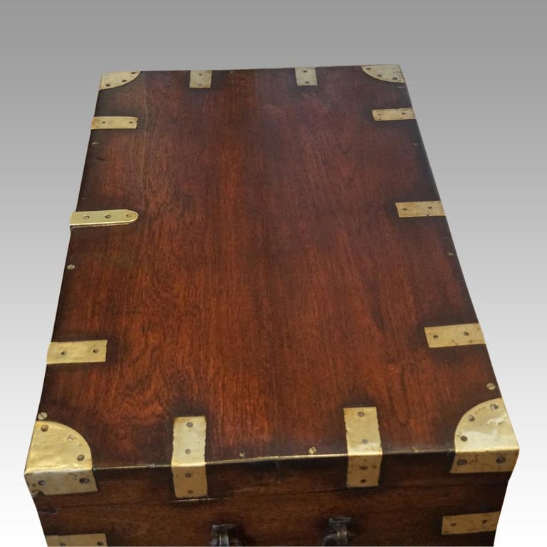 British Officers Victorian Brass Bound Military Chest, circa 1860 at ...