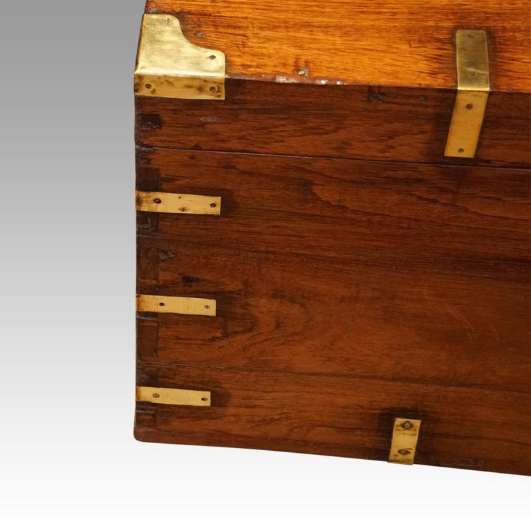 British Officers Victorian Brass Bound Military Chest, circa 1860 For ...