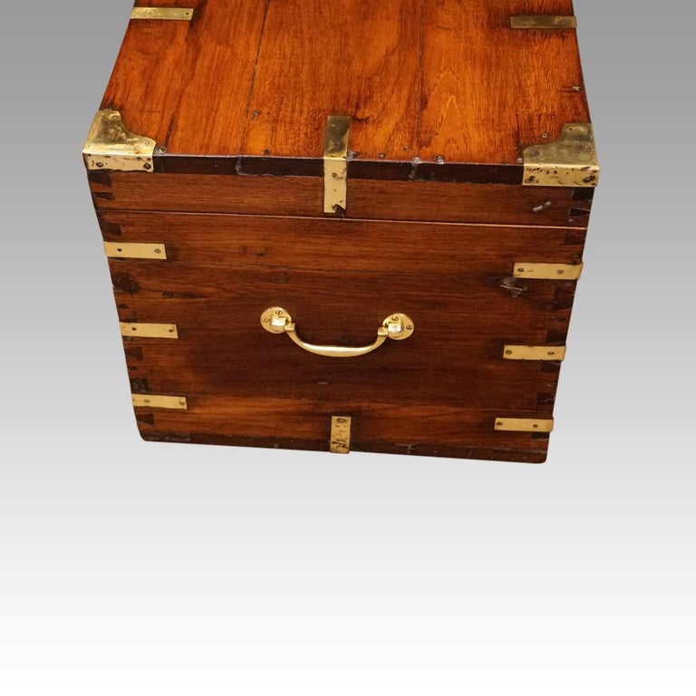 British Officers Victorian Brass Bound Military Chest, circa 1860 For ...