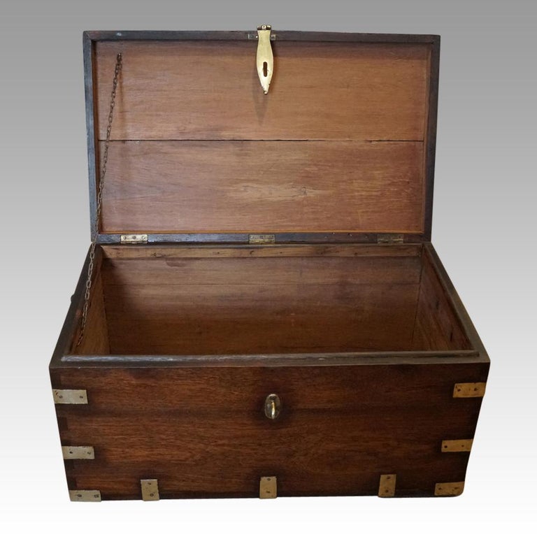 British Officers Victorian Brass Bound Military Chest, circa 1860 at ...
