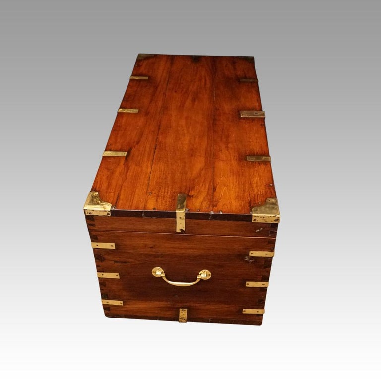 British Officers Victorian Brass Bound Military Chest, circa 1860 For ...