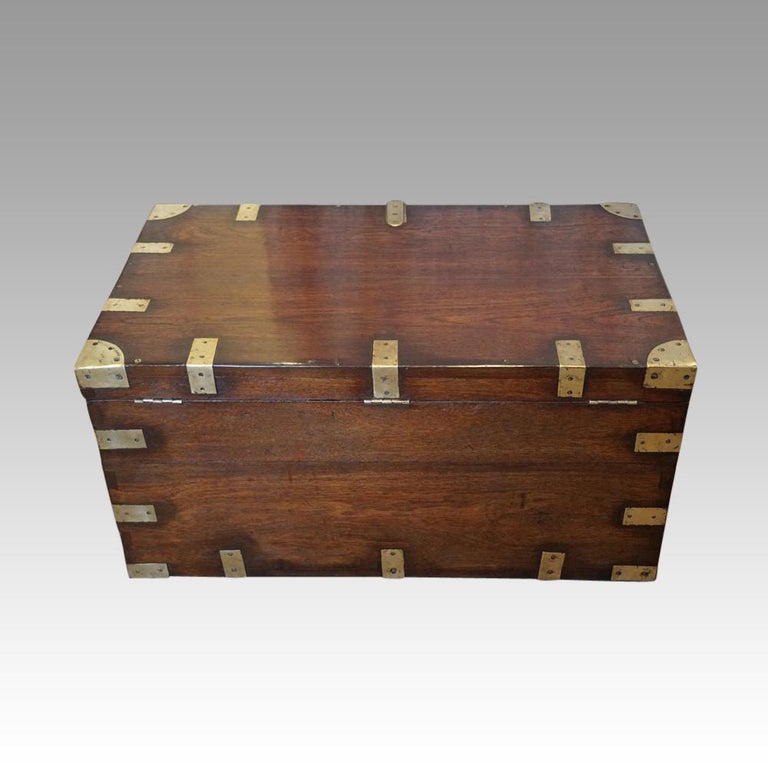 British Officers Victorian Brass Bound Military Chest, circa 1860 at ...