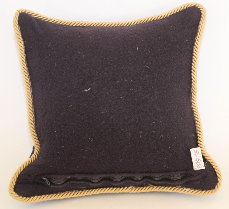 British Royal Golf Club Blue and Gold Thread Embroidered Pillow For ...