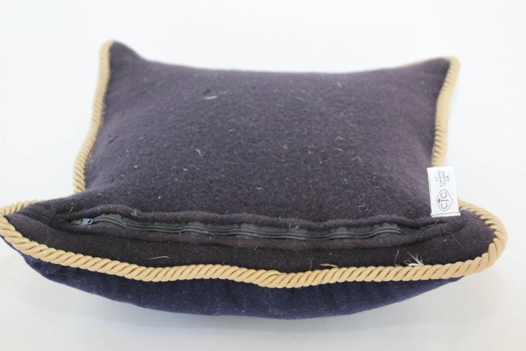 British Royal Golf Club Blue and Gold Thread Embroidered Pillow For ...