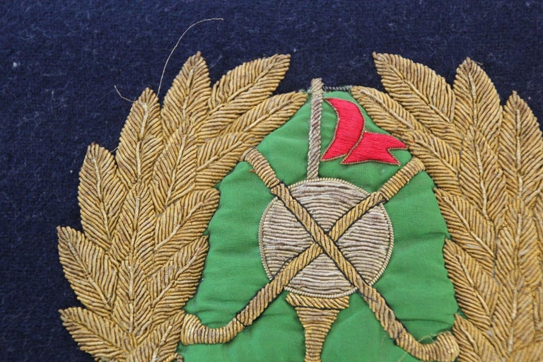 British Royal Golf Club Blue and Gold Thread Embroidered Pillow For ...