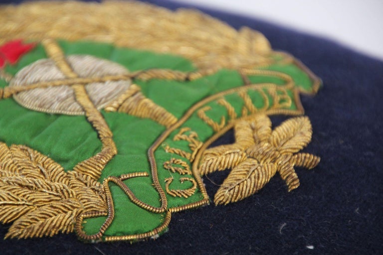 British Royal Golf Club Blue and Gold Thread Embroidered Pillow For ...