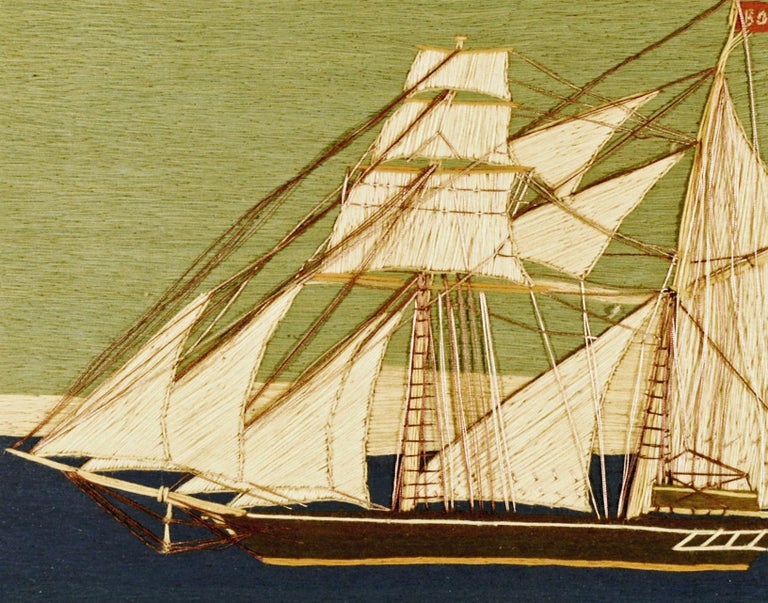 British Sailor's Woolwork Woolie of a Ship Named "Bob" at 1stDibs