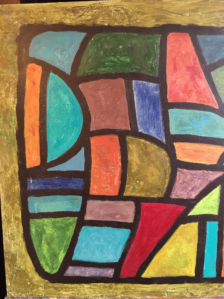 Unknown - Mid-20th Century Cubism Abstract Oil Painting, Multi Coloured ...