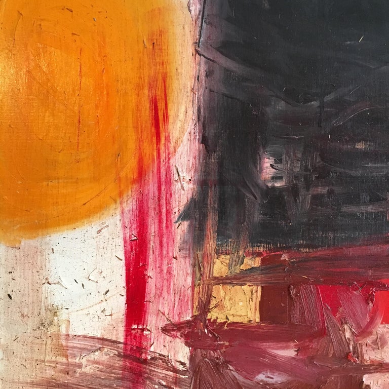 Unknown - ‘Sun 2’ Huge British Abstract Oil Painting Expressionist ...