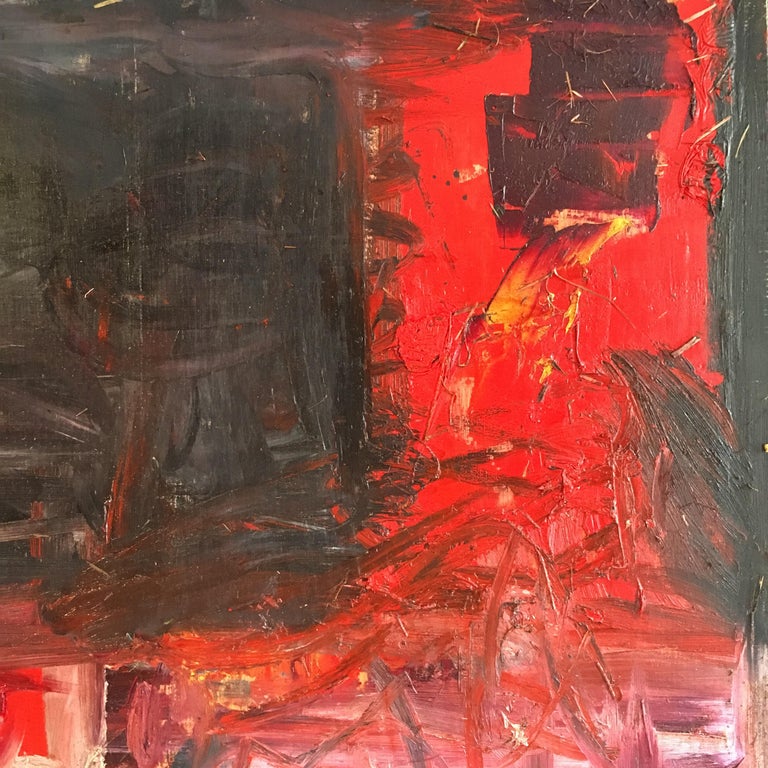 Unknown - ‘Sun 2’ Huge British Abstract Oil Painting Expressionist ...