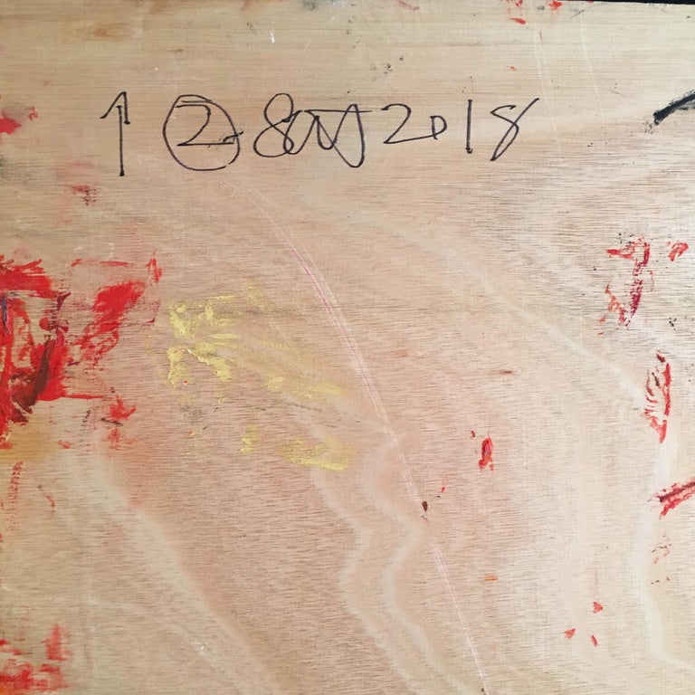 Unknown - ‘Sun 2’ Huge British Abstract Oil Painting Expressionist ...