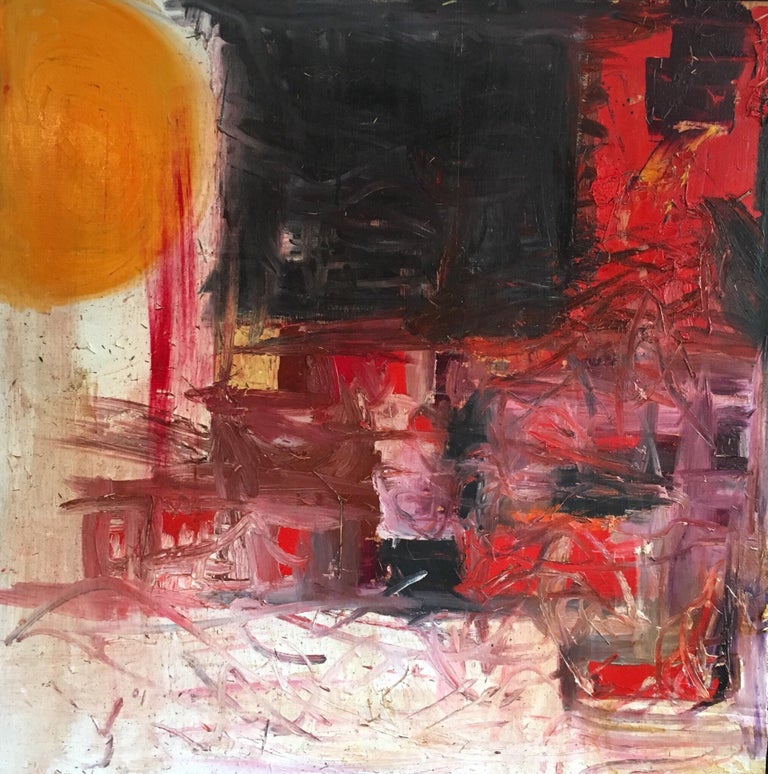 Unknown - ‘Sun 2’ Huge British Abstract Oil Painting Expressionist ...