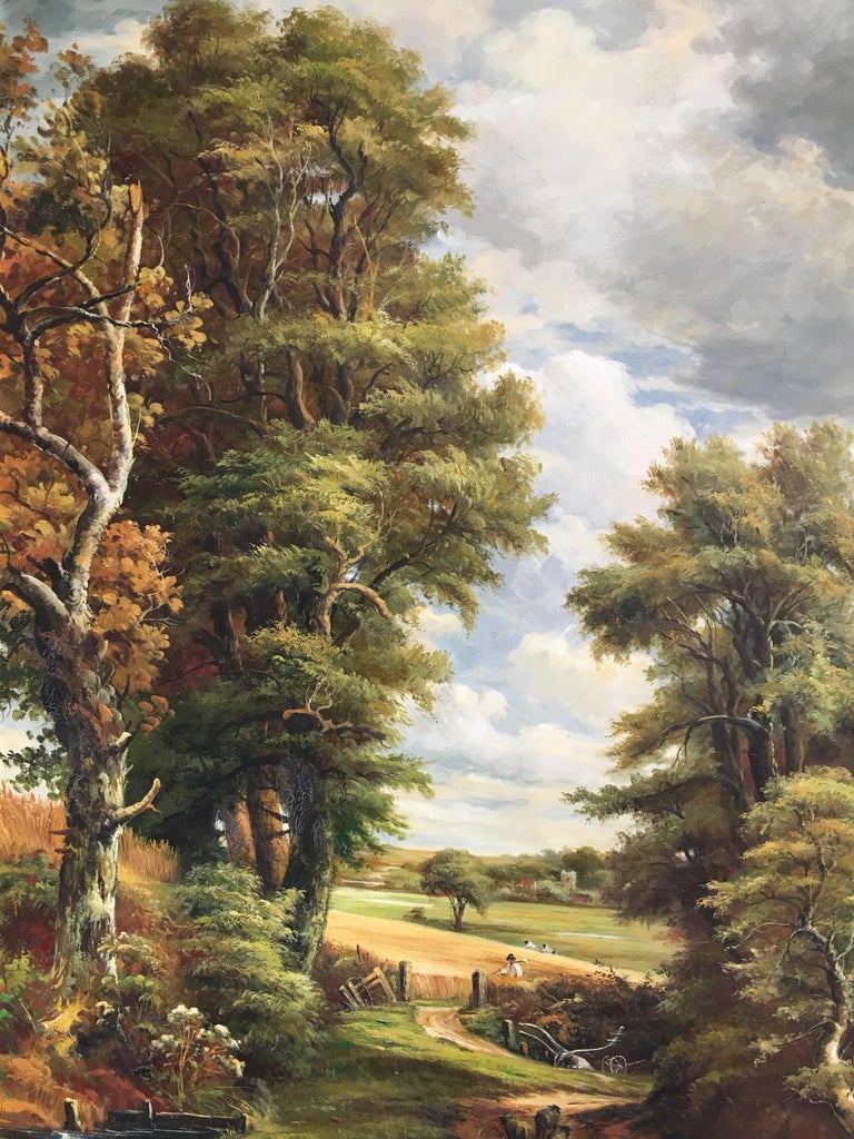 Unknown - The Cornfield after John Constable - Very Large Oil Painting ...