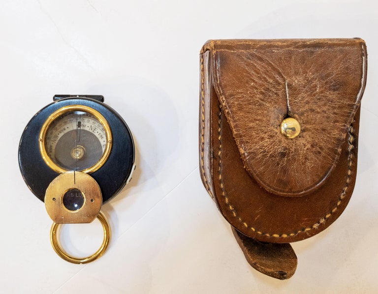 British WWI Marching Compass with Leather Case by Frances Barker at ...