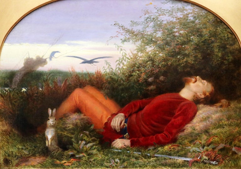 Briton Riviere - The Fallen Knight - Fine Mid 19th Century Pre ...