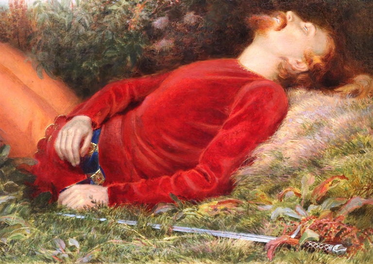 Briton Riviere - The Fallen Knight - Fine Mid 19th Century Pre ...