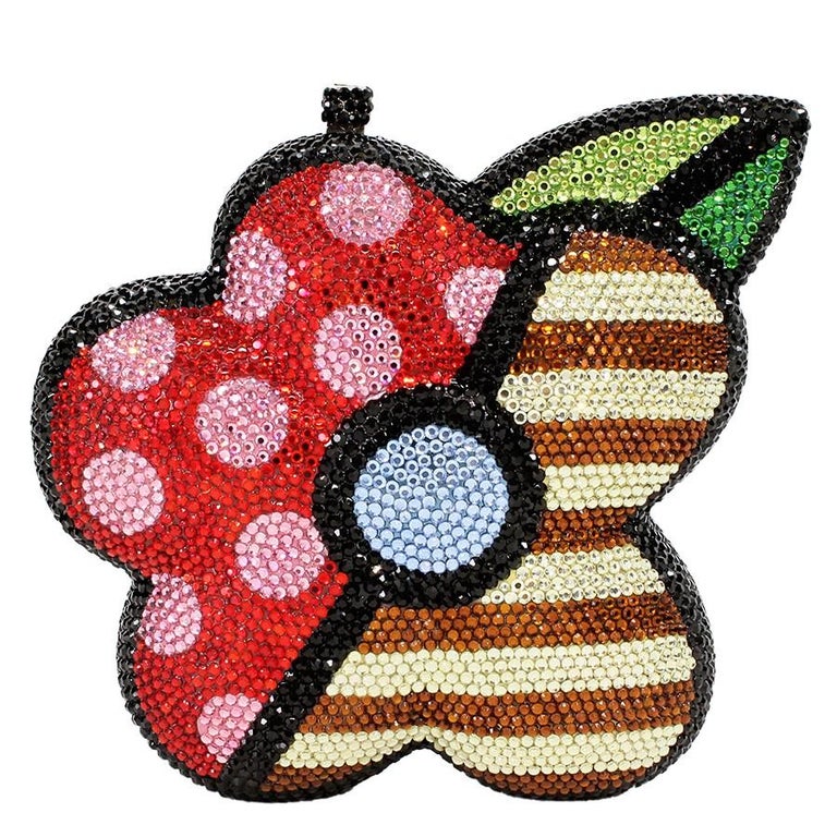Britto Jewelled Flower Clutch Bag at 1stDibs