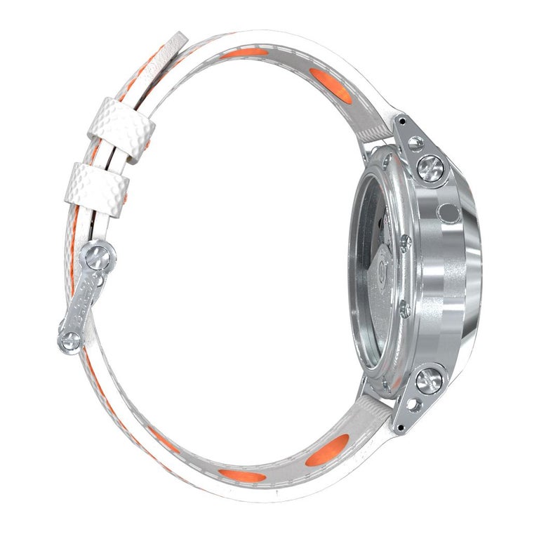 BRM Stainless Steel, White Dial, Automatic Chronograph, Sporty-Chic ...