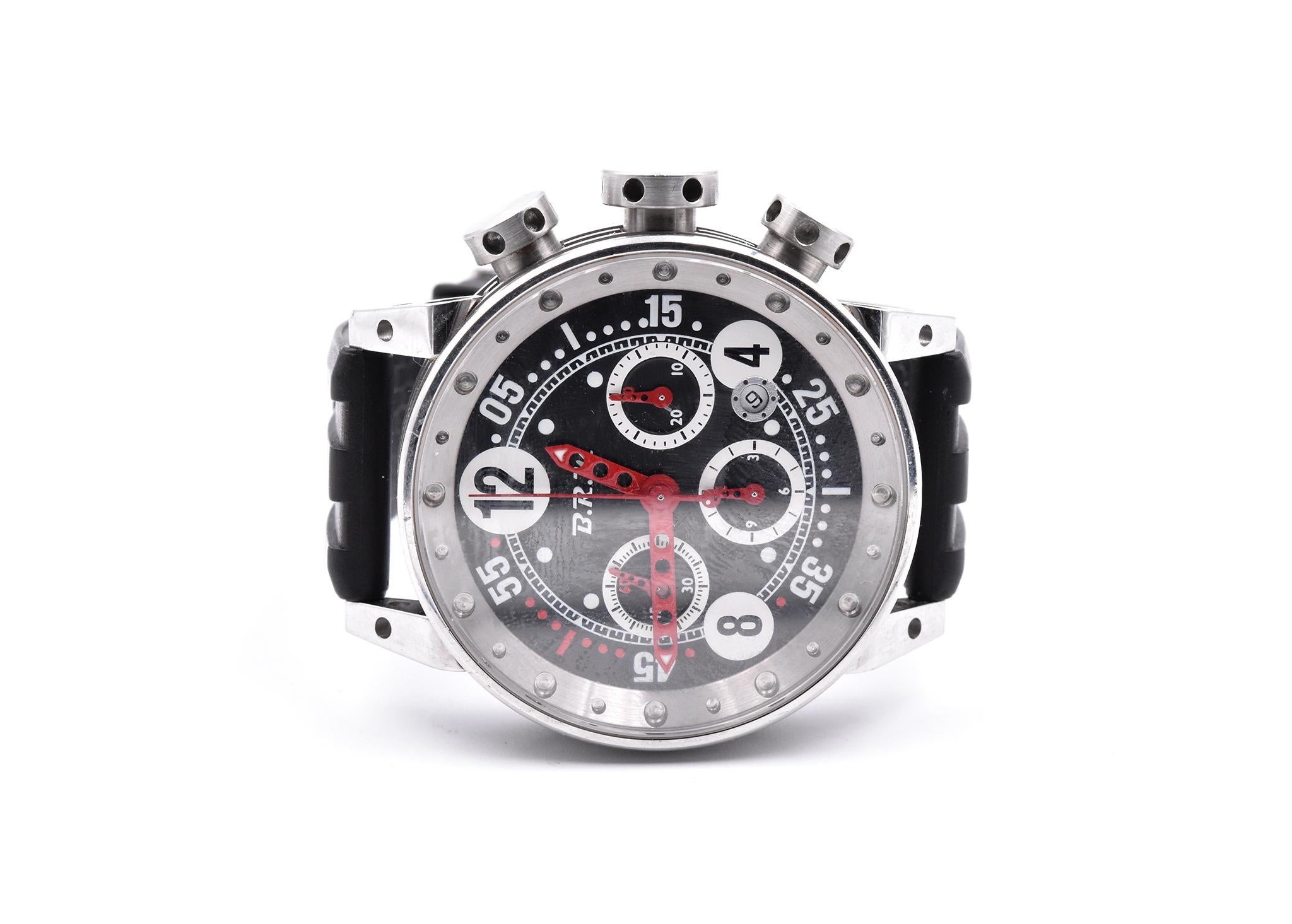 B.R.M Stainless Steel Chronograph Watch Ref. V12 at 1stDibs | brm ...