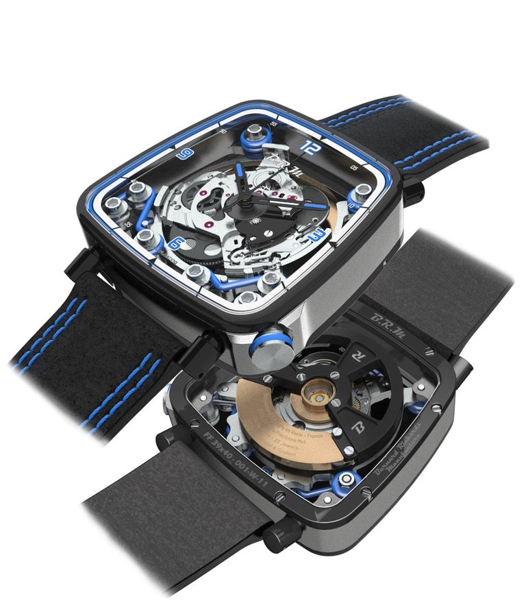 Brm Trapezoidal Automatic Full Floating, Stainless Steel, Skeleton Dial ...
