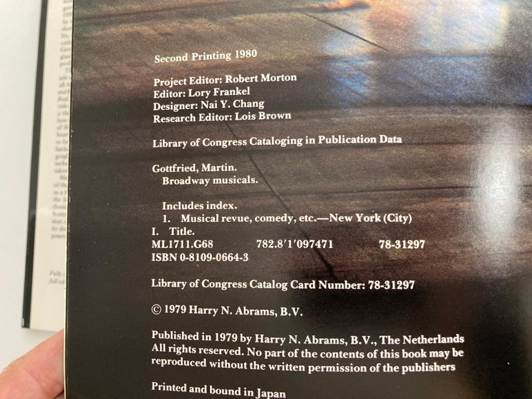 Broadway Musical Martin Gottfried 1979 Hardcover Book at 1stDibs