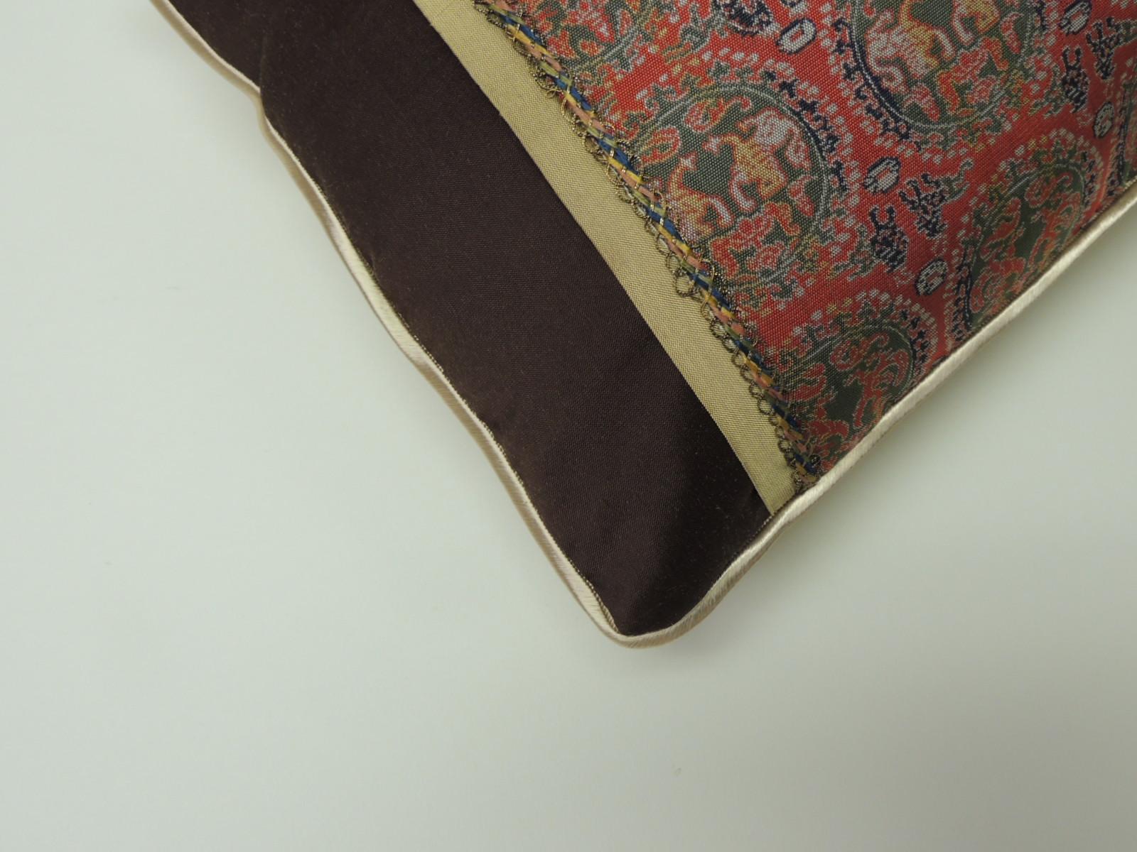 Brocade with Circular Design of Tigers and Phoenixes Lumbar Decorative ...