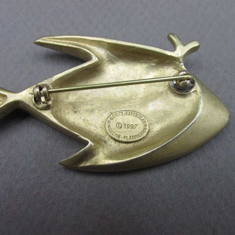 Broche poisson Jean Cocteau en bronze doré comité Cocteau Madeline ...