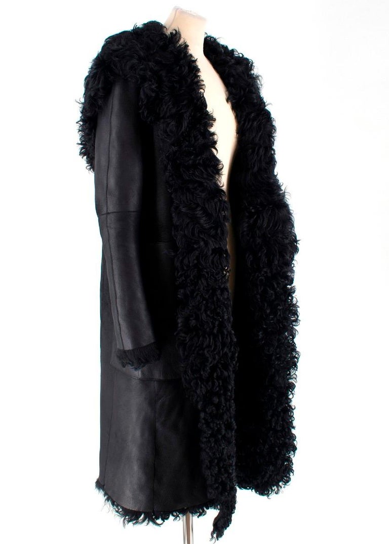 Brock Collection Reversible Toscana Shearling and Leather Coat US 2 at ...