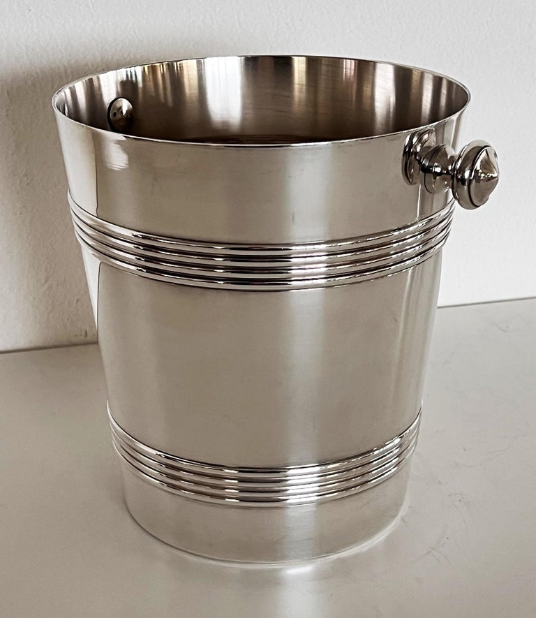 Broggi Milano Silver Plate Champagne Ice Bucket Wine Cooler Barware ...