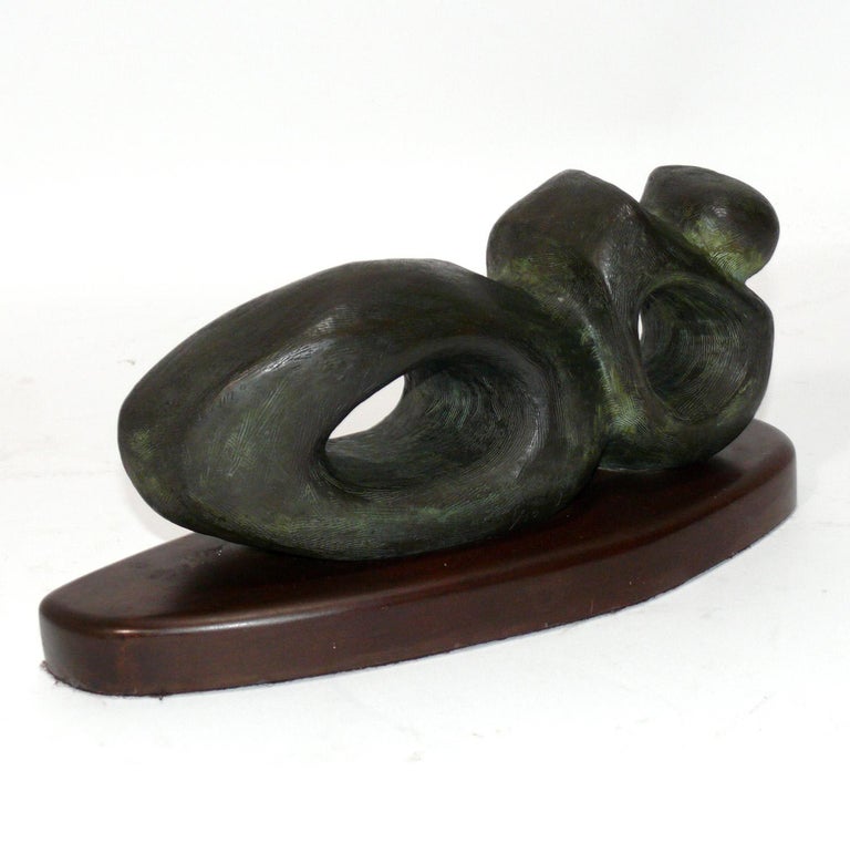 Bronze Abstract Figural Sculpture in the Manner of Henry Moore or ...