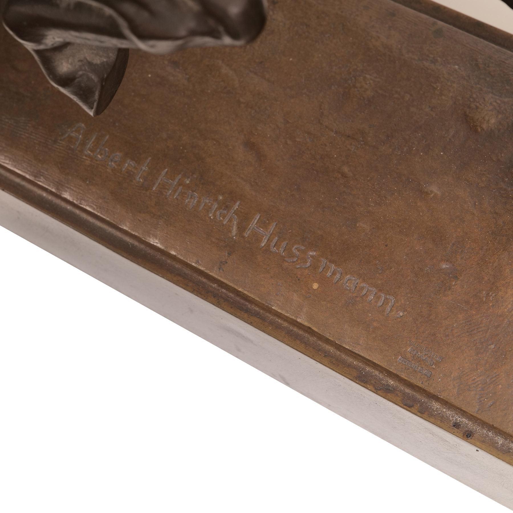 Bronze Albert Hinrich Hussmann "Trotting Horse" c. 1908 For Sale at 1stDibs