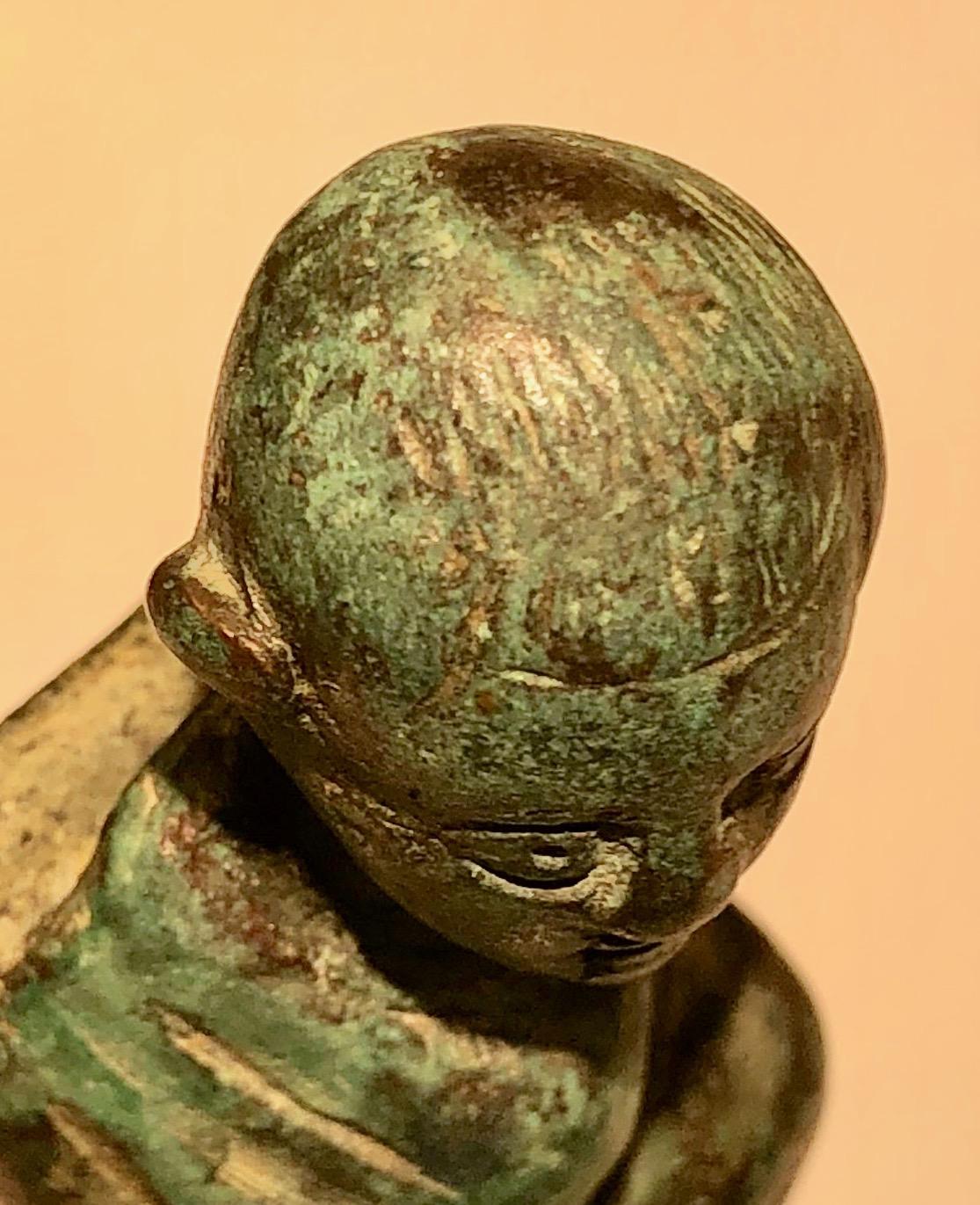 Bronze Alexandrian Bust of a Mime on a Tripods Leg, Hellenistic Egypt ...