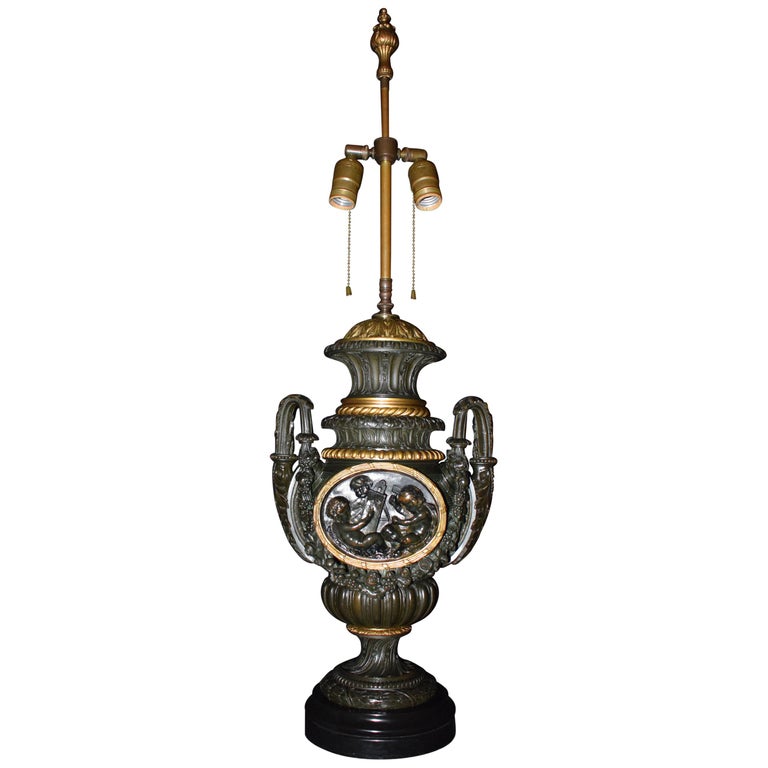 Bronze and Gilt Bronze Lamp Base For Sale at 1stDibs