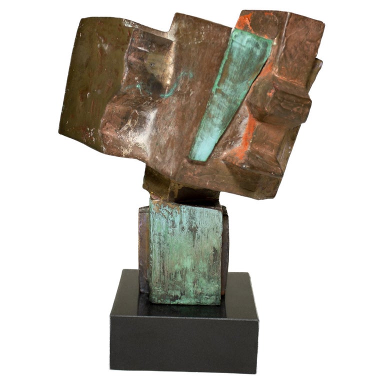 Bronze and Polychrome Painted Sculpture on a Marble Base For Sale at ...