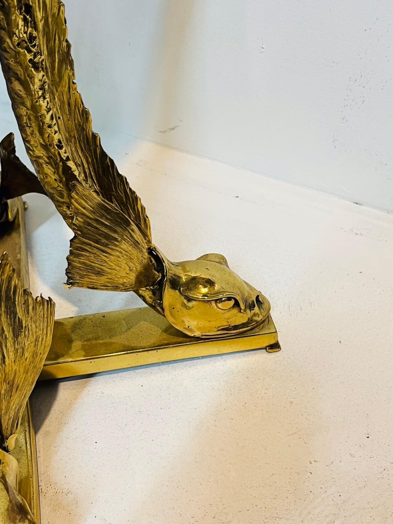 Bronze Black and gold Portor Marble Top Gueridon by Jacques Duval ...