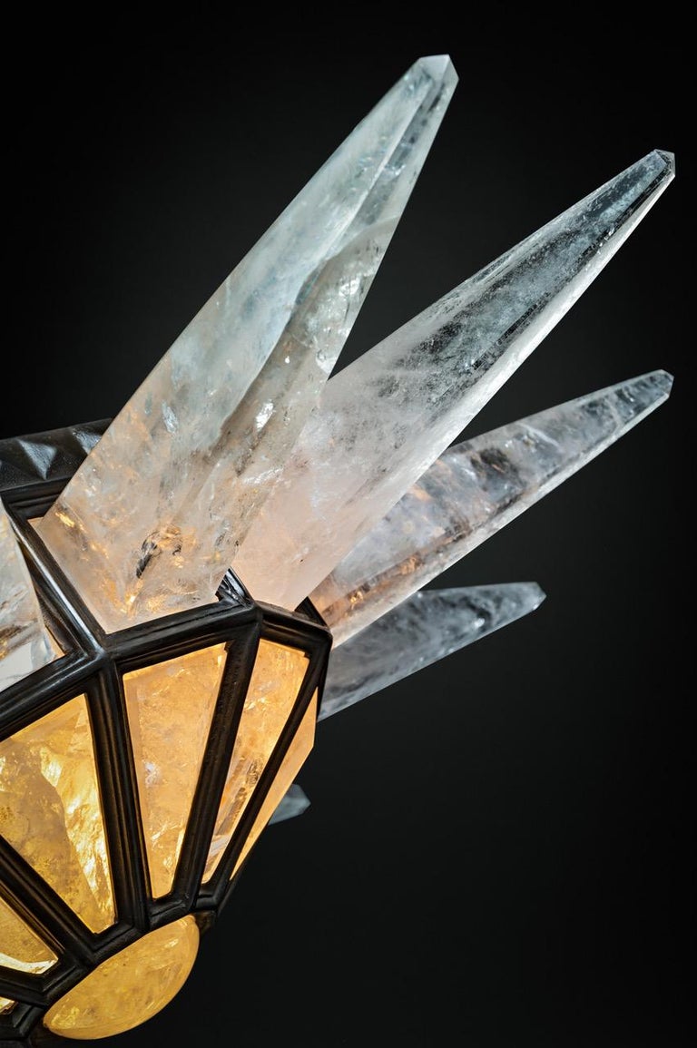 Bronze and Rock Crystal Lighting, Sunshine Model, Antique Brass Edition ...