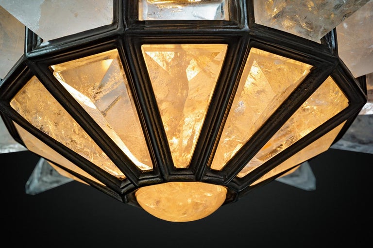 Bronze and Rock Crystal Lighting, Sunshine Model, Antique Brass Edition ...
