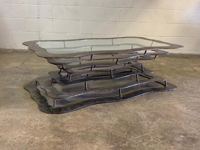 Bronze and Steel "Volcano" Coffee Table by Silas Seandel at 1stDibs