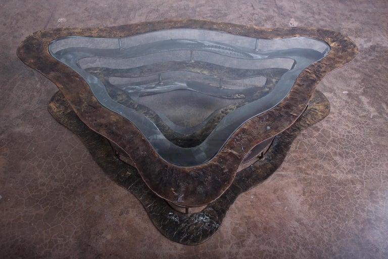Bronze and Steel "Volcano" Coffee Table by Silas Seandel For Sale at ...