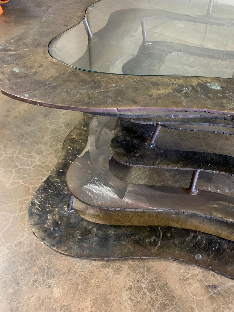 Bronze and Steel "Volcano" Coffee Table by Silas Seandel at 1stDibs