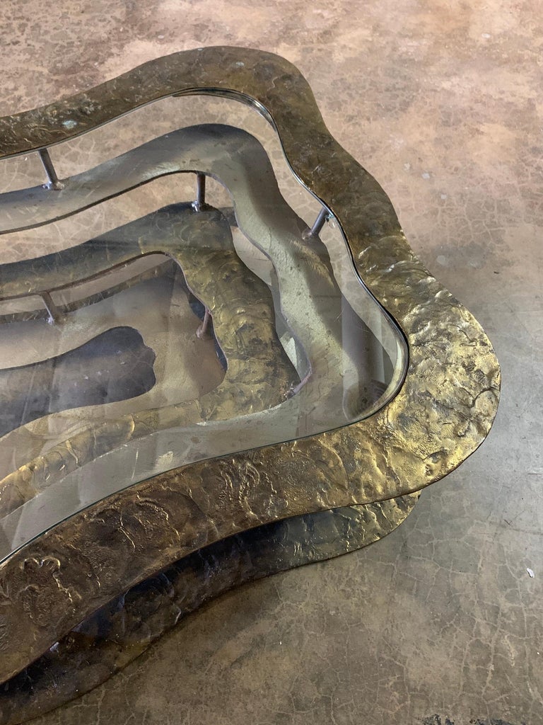 Bronze and Steel "Volcano" Coffee Table by Silas Seandel at 1stDibs