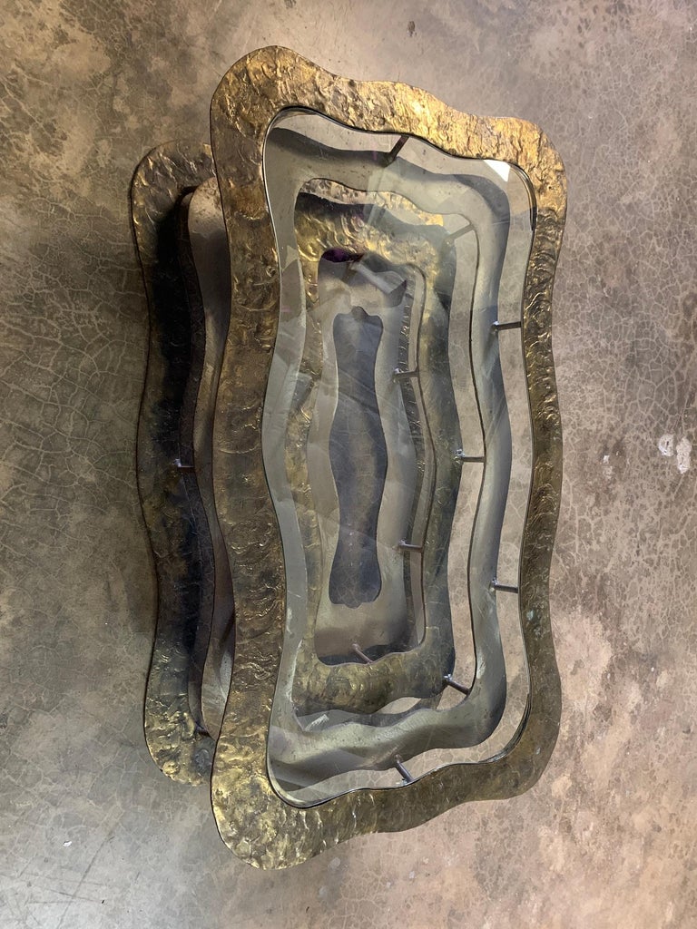 Bronze and Steel "Volcano" Coffee Table by Silas Seandel at 1stDibs