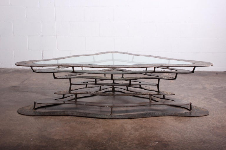 Bronze and Steel "Volcano" Coffee Table by Silas Seandel For Sale at ...