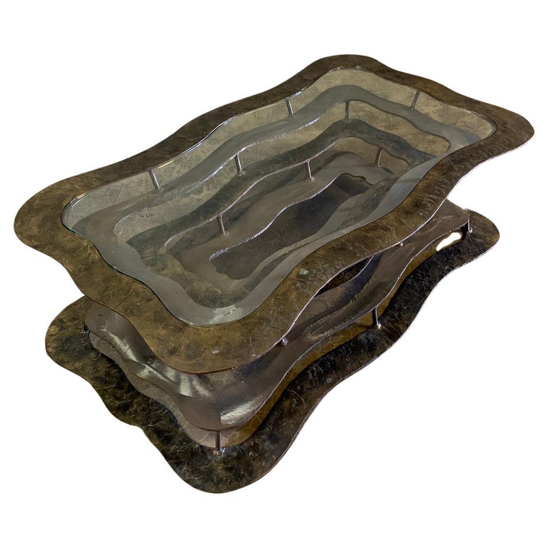Bronze and Steel "Volcano" Coffee Table by Silas Seandel at 1stDibs