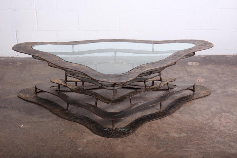 Bronze and Steel "Volcano" Coffee Table by Silas Seandel For Sale at ...