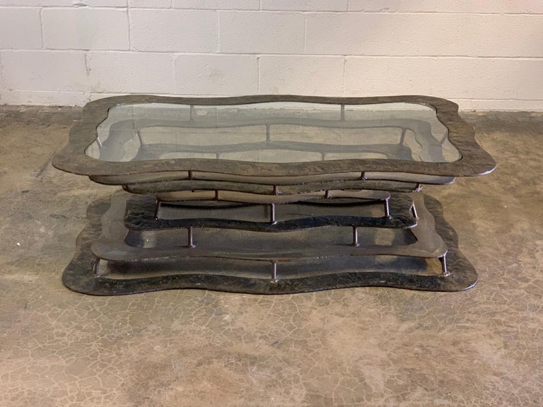 Bronze and Steel "Volcano" Coffee Table by Silas Seandel at 1stDibs